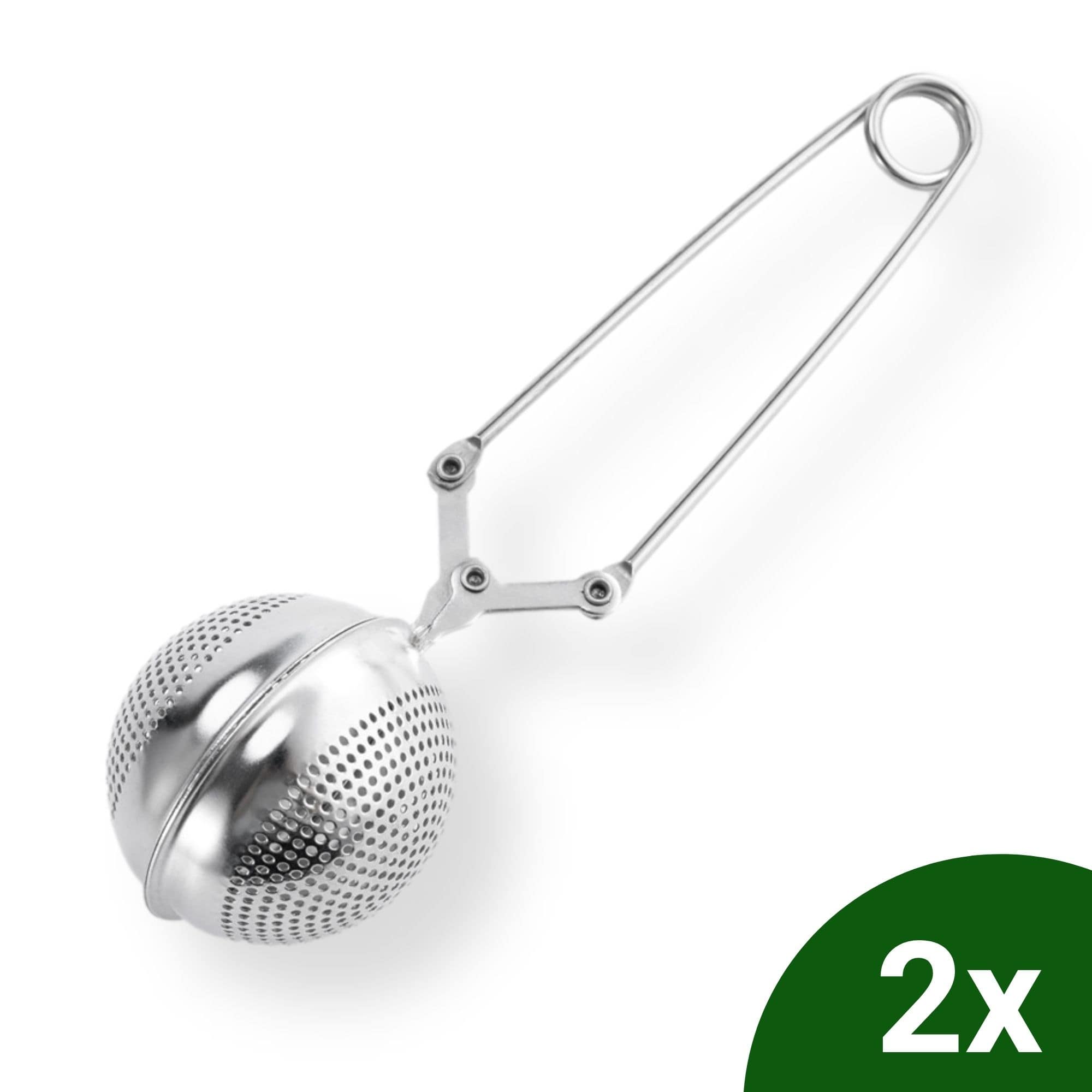 Blended Lifestyle | Luxe Theezeef Knijper - RVS - Set van 2 Stuks